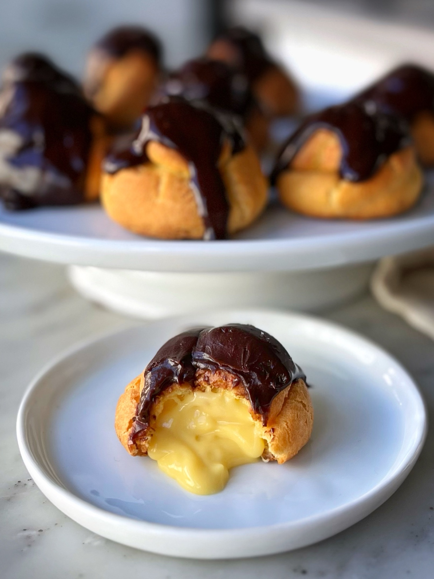 Boston Cream Puffs - Store-Bought Is Fine